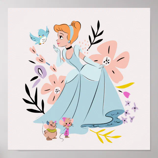 Disney Princess | Cinderella & the Animals Poster | Zazzle