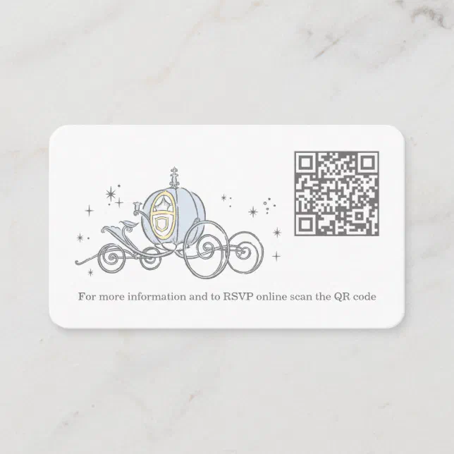Disney Princess Cinderella Wedding Registry Enclosure Card | Zazzle