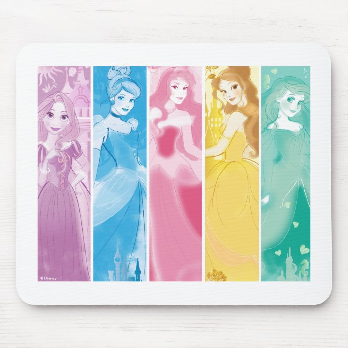 Disney Princess Colorful Portrait Collection Mouse Pad | Zazzle.com