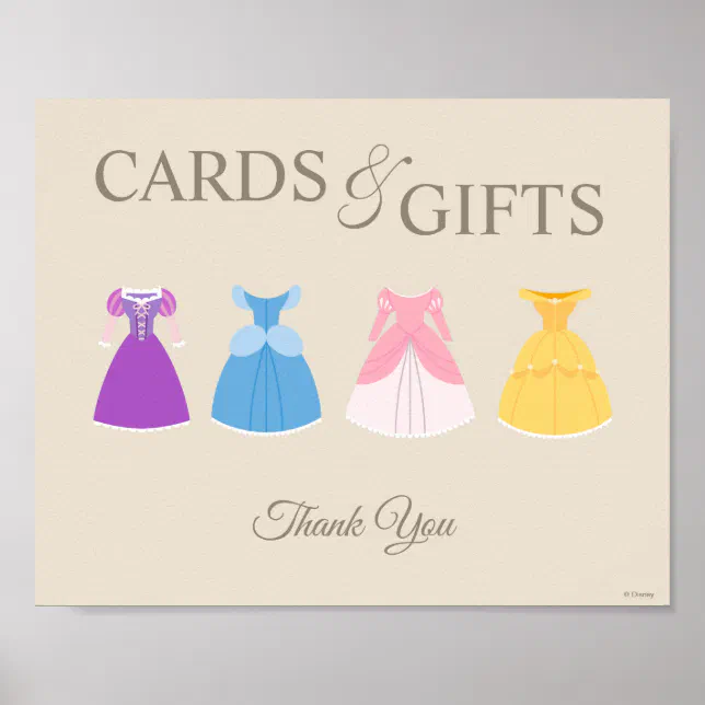 Disney Princess Dress | Cards & Gifts Baby Shower Poster | Zazzle