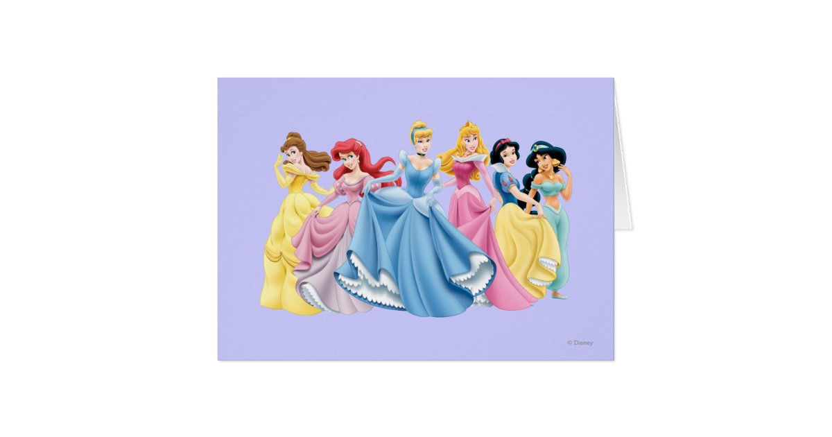 Disney Princess | Holding Dresses Out Card | Zazzle.com