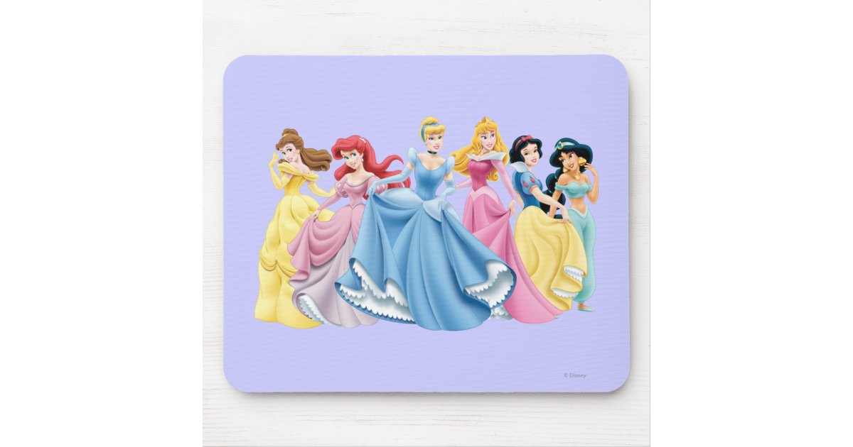 Disney Princess | Holding Dresses Out Mouse Pad | Zazzle