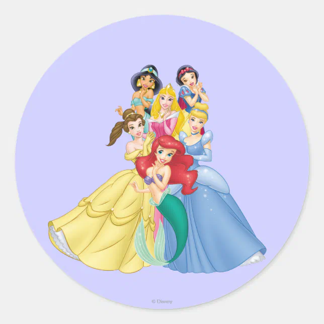 Disney Princess | Holding Hand to Face Classic Round Sticker | Zazzle