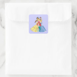 Disney Princess | Holding Hand to Face Square Sticker | Zazzle