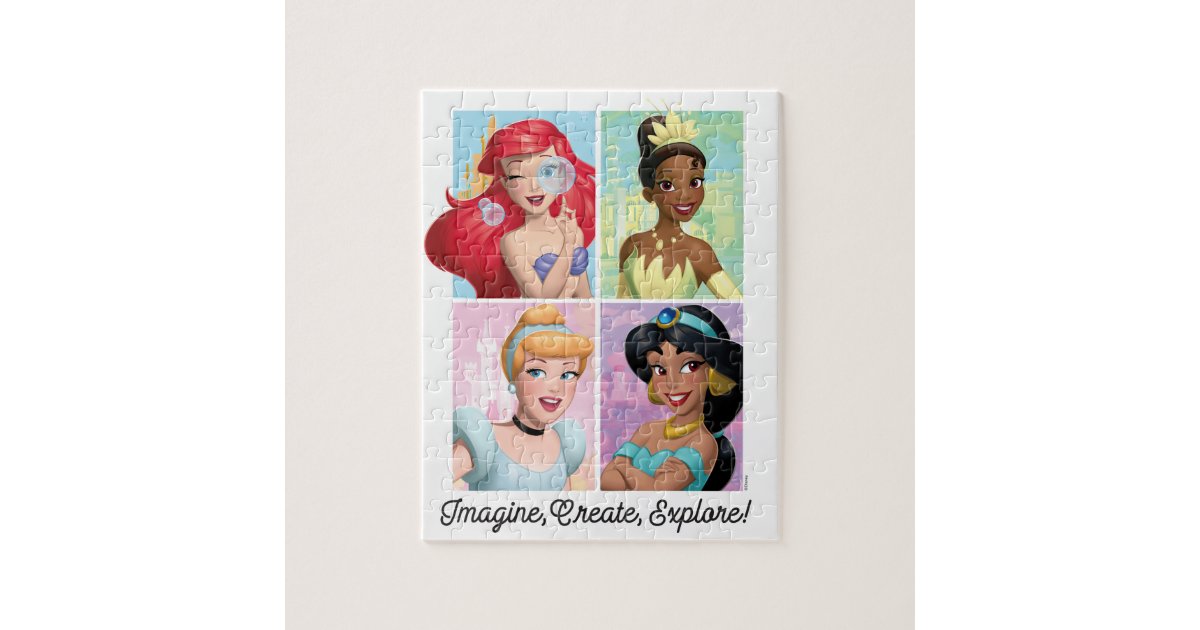 Disney Princess "Imagine, Create, Explore!" Jigsaw Puzzle | Zazzle
