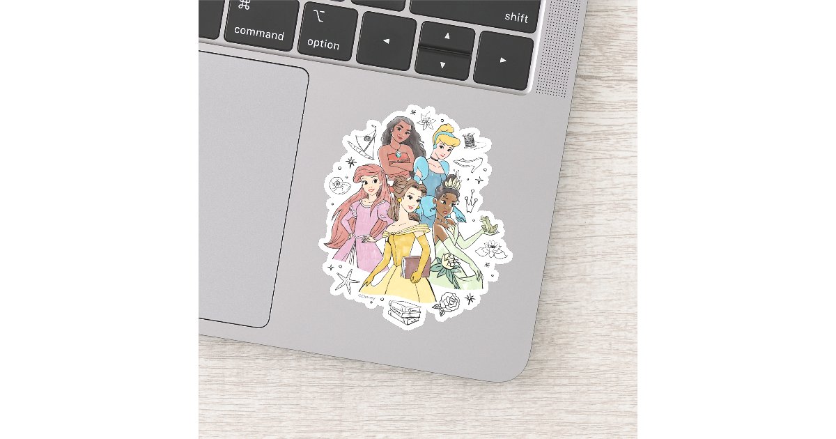 Disney Princess Marker Doodles Sticker | Zazzle