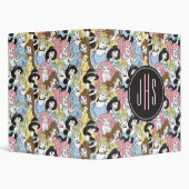 Disney Princess | Monogram Oversized Pattern 3 Ring Binder | Zazzle