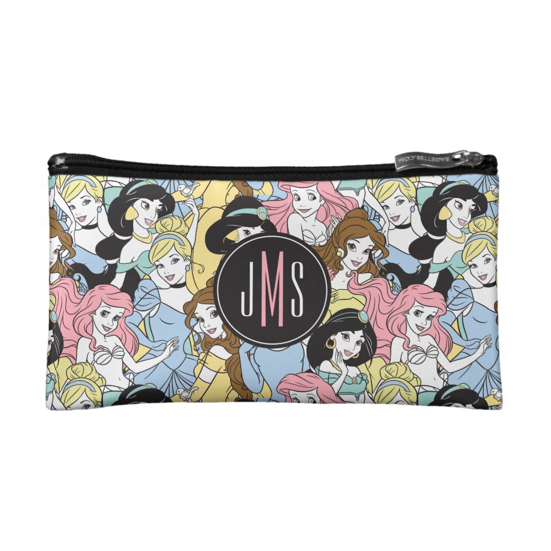 Disney Princess | Monogram Oversized Pattern Makeup Bag | Zazzle