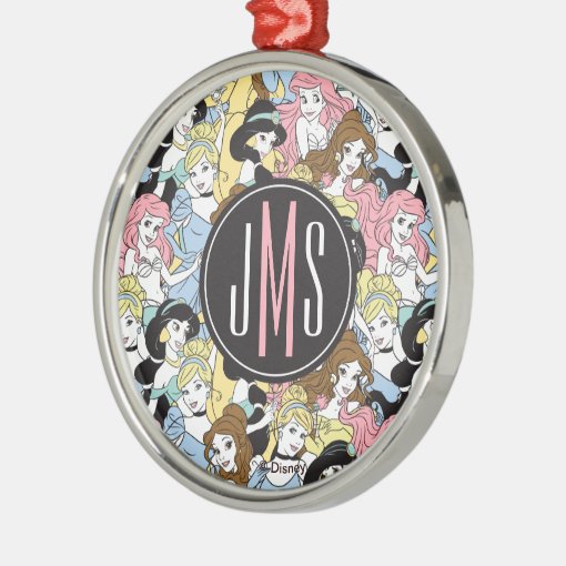 Disney Princess | Monogram Oversized Pattern Metal Ornament | Zazzle