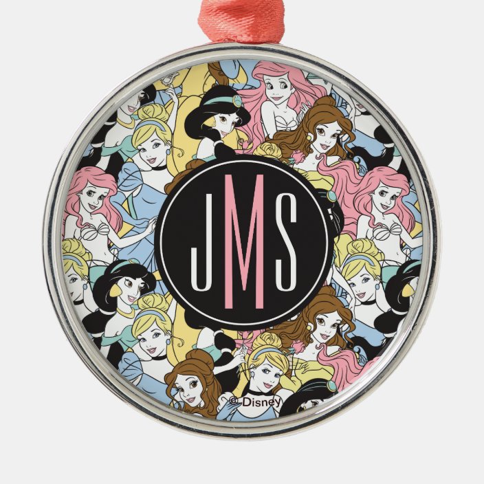 Disney Princess | Monogram Oversized Pattern Metal Ornament | Zazzle.com