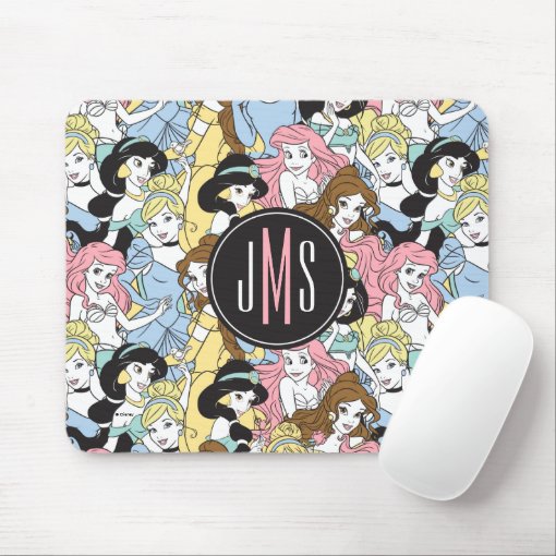 Disney Princess | Monogram Oversized Pattern Mouse Pad | Zazzle
