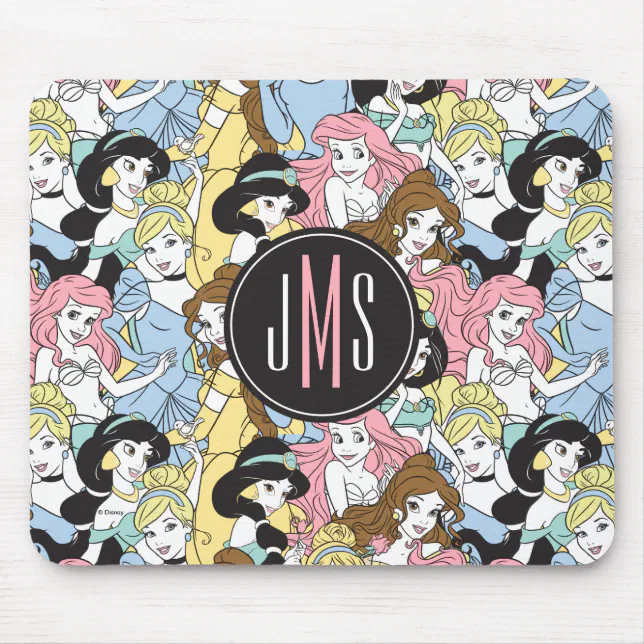 Disney Princess | Monogram Oversized Pattern Mouse Pad | Zazzle
