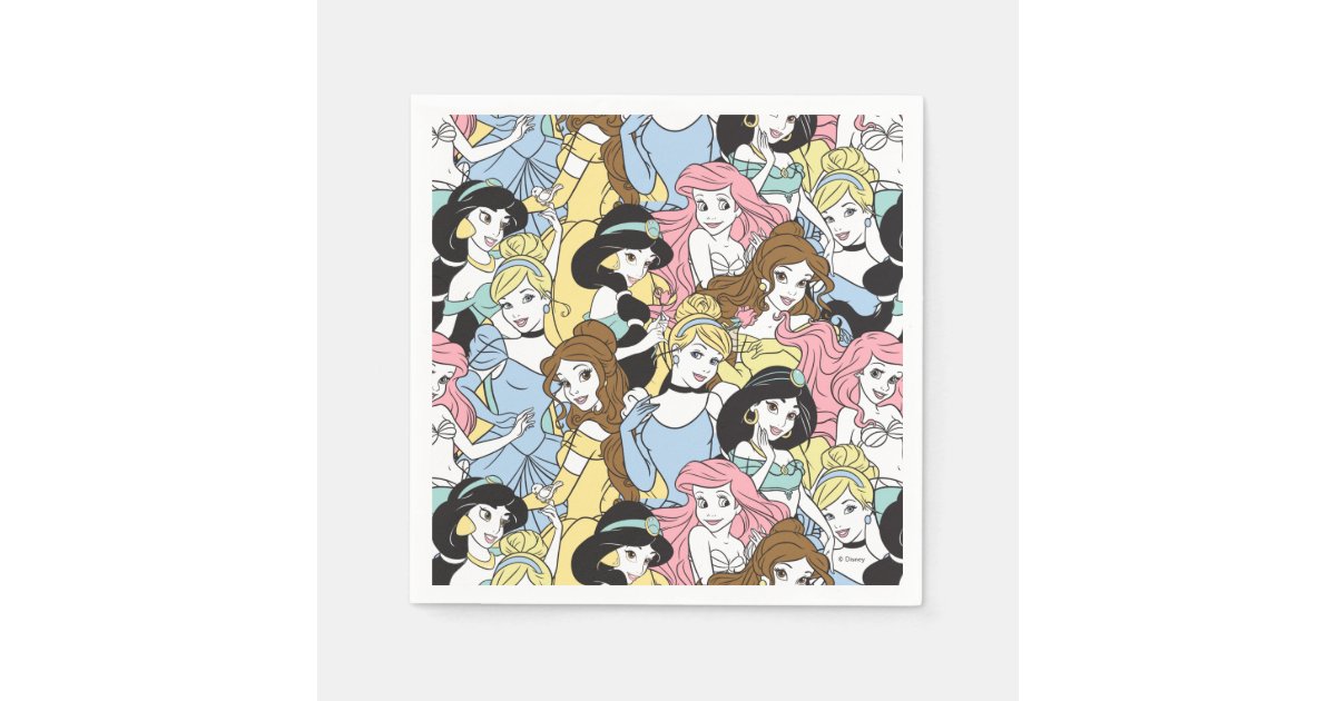 Disney Princess | Monogram Oversized Pattern Napkins | Zazzle