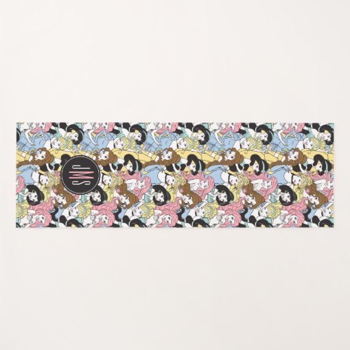 Disney Princess | Monogram Oversized Pattern Yoga Mat | Zazzle
