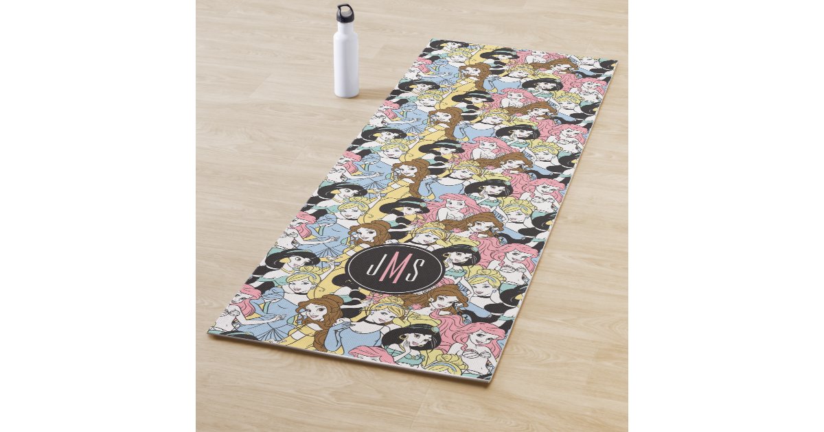Disney Princess | Monogram Oversized Pattern Yoga Mat | Zazzle