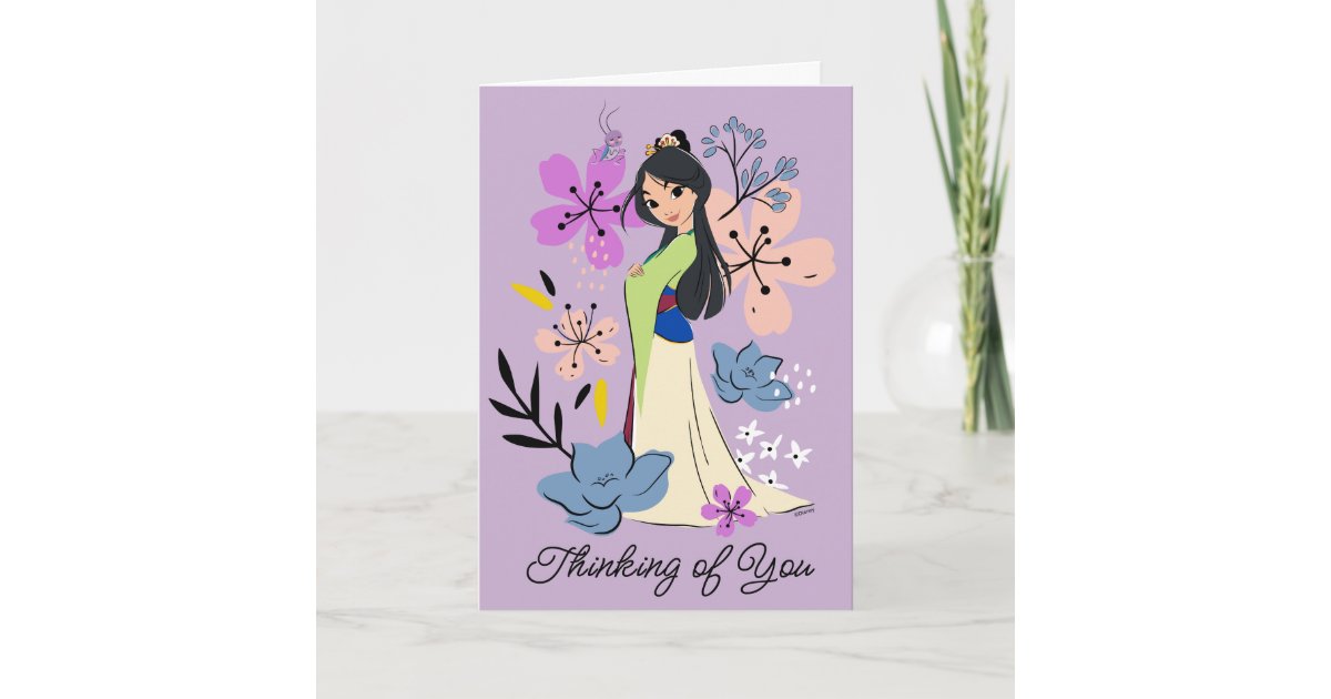 Disney Princess | Mulan in the Garden Card | Zazzle
