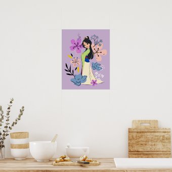 Disney Princess | Mulan in the Garden Poster | Zazzle