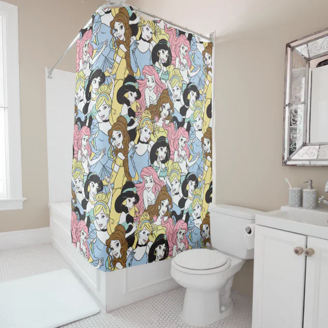 Disney Princess | Oversized Pattern Shower Curtain | Zazzle