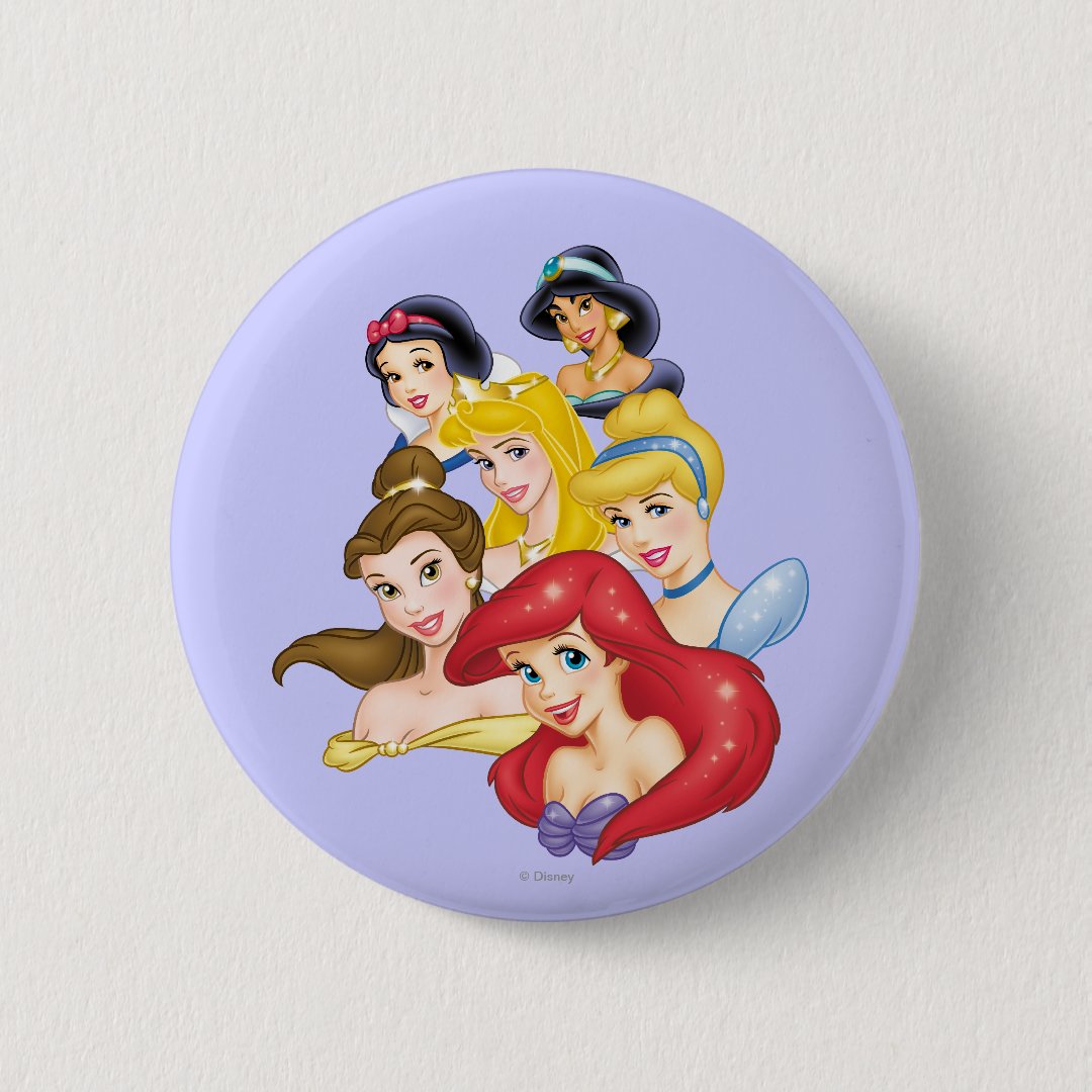 Disney Princess | Princesses Portraits Pinback Button | Zazzle