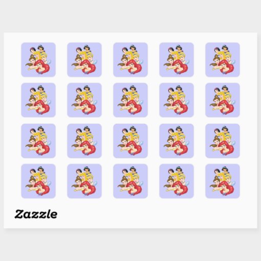 Disney Princess | Princesses Portraits Square Sticker | Zazzle