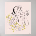 Disney Princess Snow White Pink Nursery Poster | Zazzle