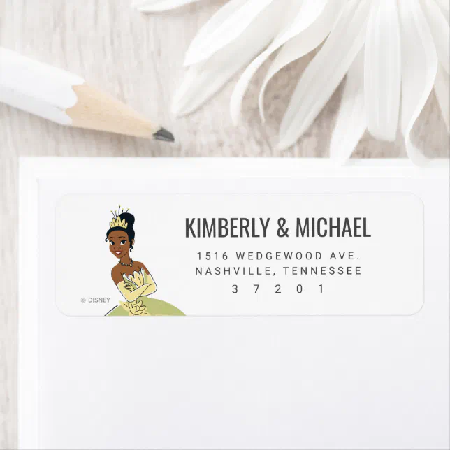 Disney Princess Tiana Birthday Label | Zazzle