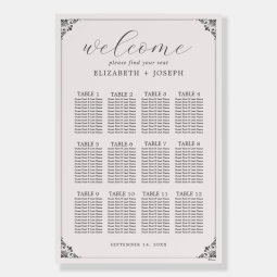 Disney Princess | Wedding Seating Chart Foam Board | Zazzle
