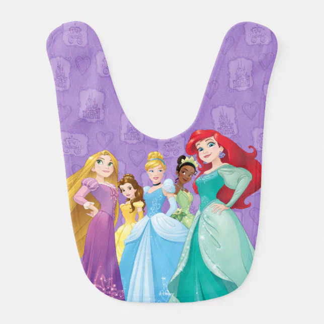 Disney Princesses | Fearless Is Fierce Baby Bib | Zazzle