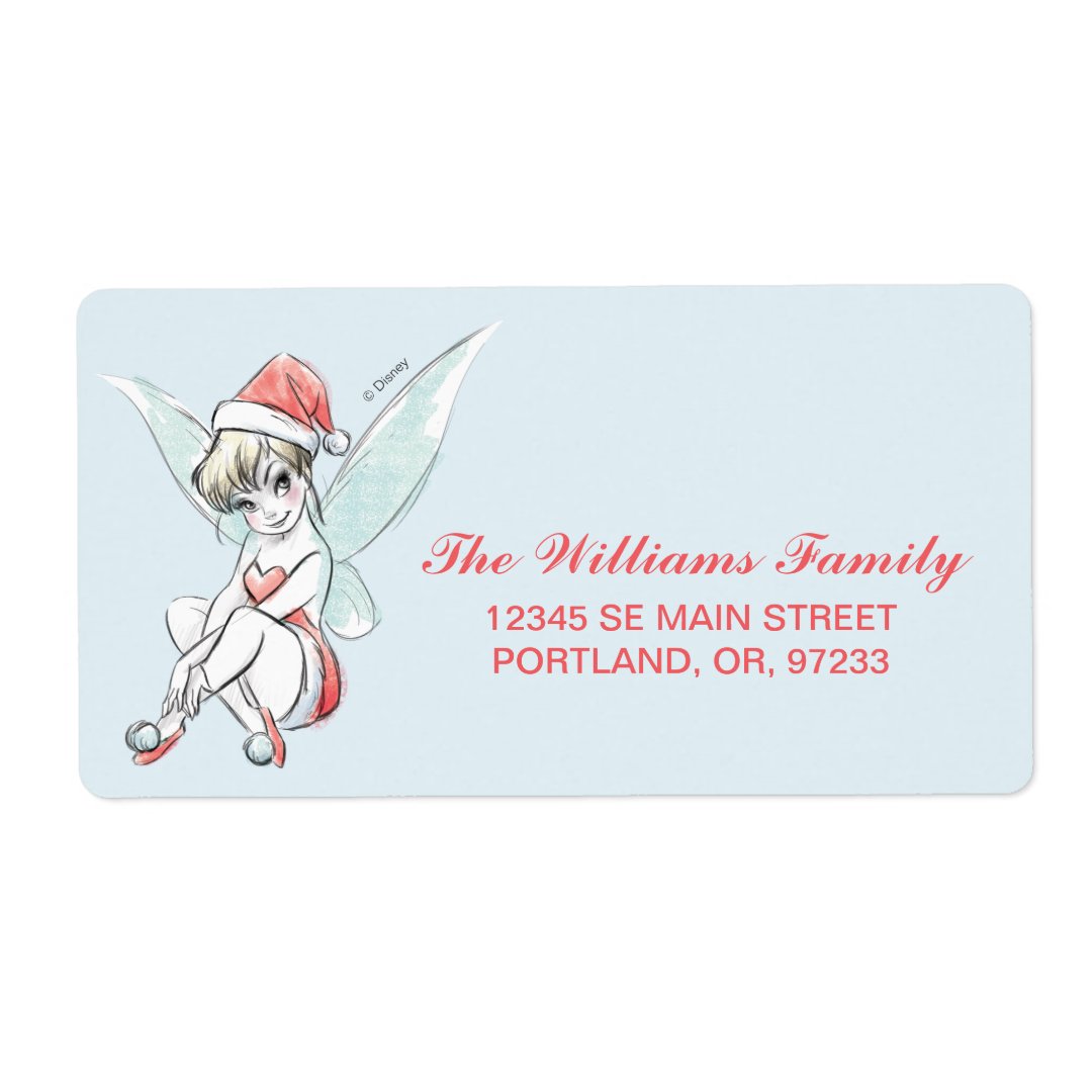 Disney | Tinker Bell | Holiday Cheer Quote Label | Zazzle