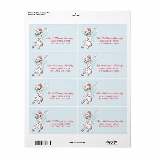 Disney | Tinker Bell | Holiday Cheer Quote Label | Zazzle