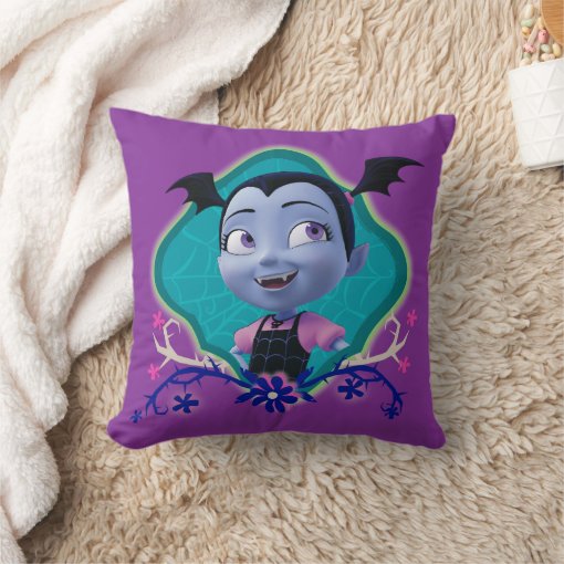 Disney | Vampirina - Vee - Gothic Floral Throw Pillow | Zazzle