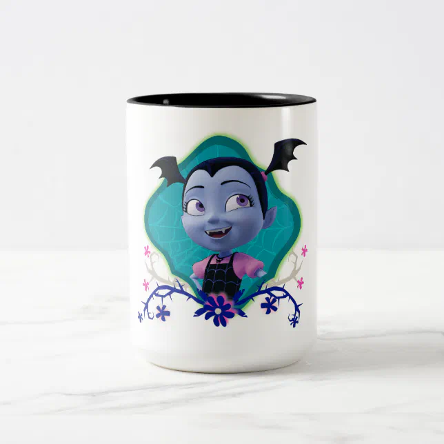 Disney | Vampirina - Vee - Gothic Floral Two-Tone Coffee Mug | Zazzle