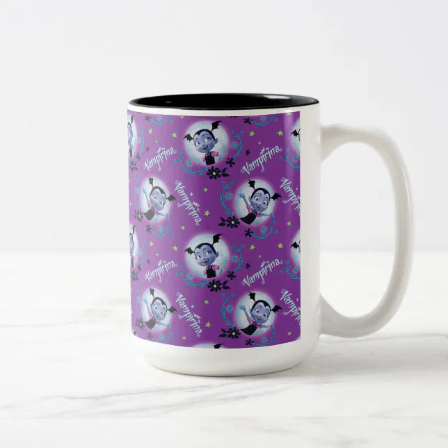 Disney | Vampirina - Vee - Gothic Pattern Two-Tone Coffee Mug | Zazzle