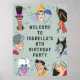 Disney Villains Birthday - Sage Green - Welcome Poster | Zazzle