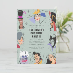 Disney Villains Halloween Costume Party - Green Invitation | Zazzle