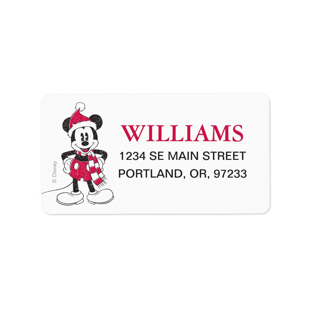 Disney | Vintage Mickey - Festive Fun Label | Zazzle