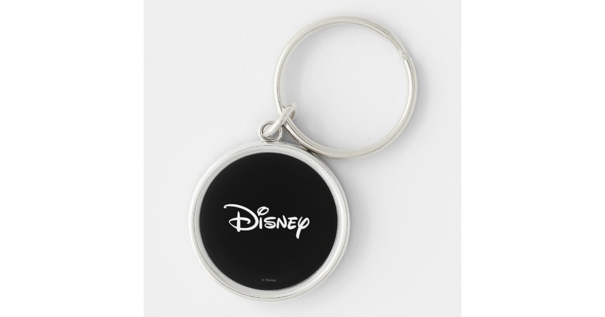 Disney White Logo Keychain | Zazzle