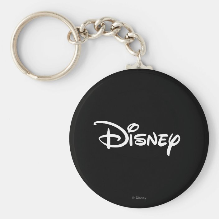 Disney White Logo Keychain | Zazzle.com
