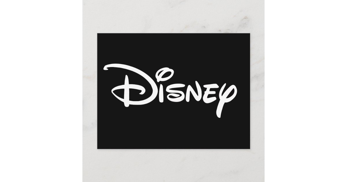 Disney White Logo Postcard | Zazzle