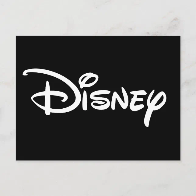 Disney White Logo Postcard | Zazzle
