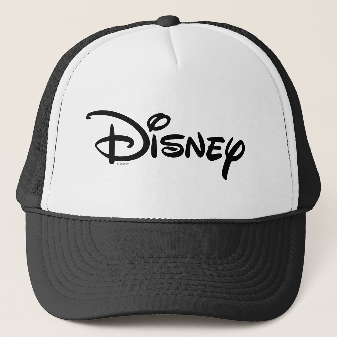 Disney White Logo Trucker Hat | Zazzle