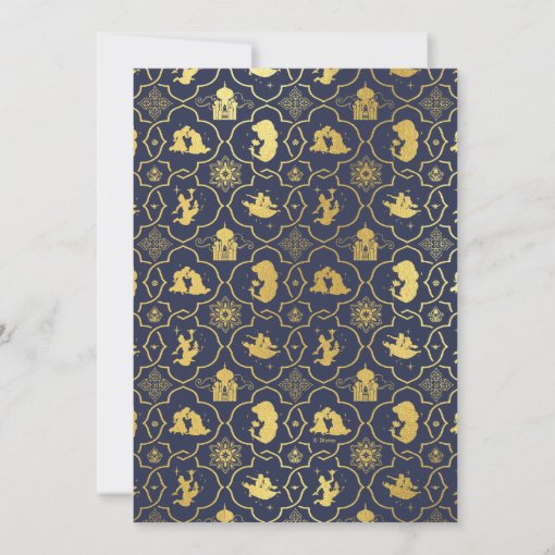 Disney's Aladdin Gold Wedding Invitation | Zazzle