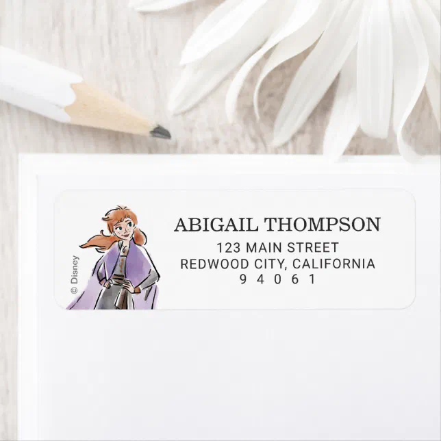 Disney's Anna from Frozen Girls Birthday Label | Zazzle