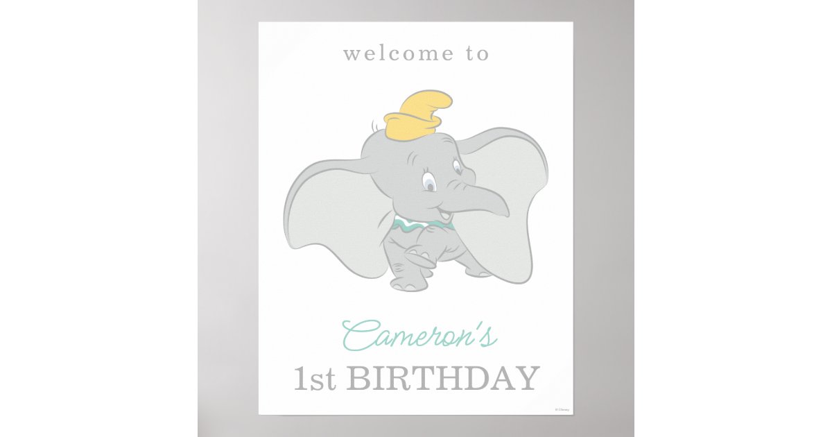 Disney's Dumbo | Birthday Welcome Sign | Zazzle