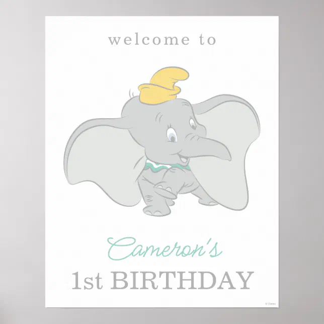Disney's Dumbo | Birthday Welcome Sign | Zazzle