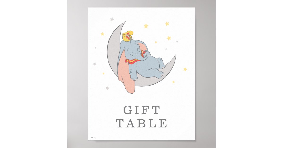 Disney's Dumbo | Over the Moon Gift Table Poster | Zazzle