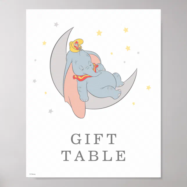 Disney's Dumbo | Over the Moon Gift Table Poster | Zazzle