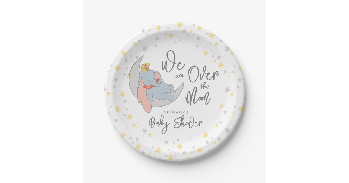 Disney's Dumbo | Over the Moon Paper Plates | Zazzle