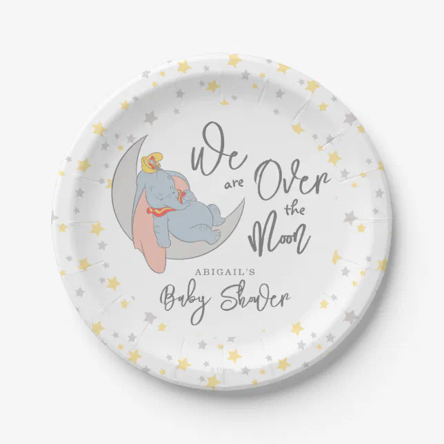 Disney's Dumbo | Over the Moon Paper Plates | Zazzle