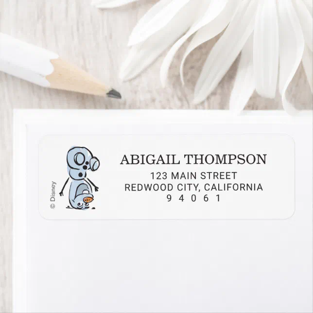 Disney's Elsa from Frozen Girls Birthday Label | Zazzle